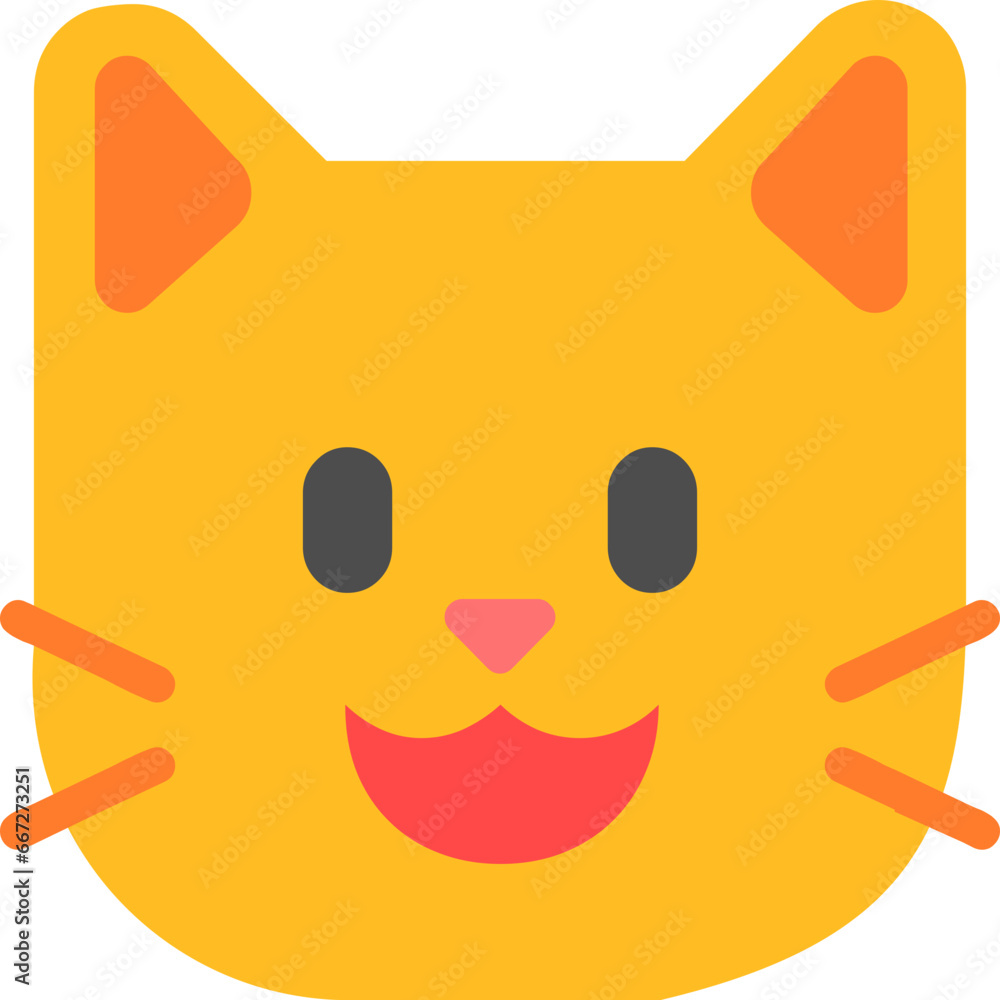 cute cat vector art, cute ginger cat vector art, cute pet vector art ...