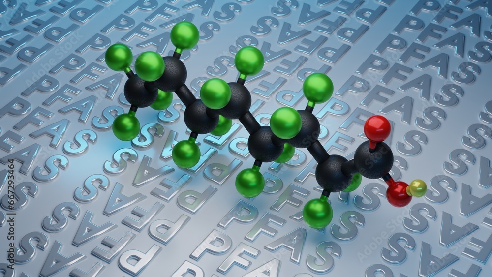 PFAS - Per- and poly-fluoroalkyl substances - 3D molecule conformer ...