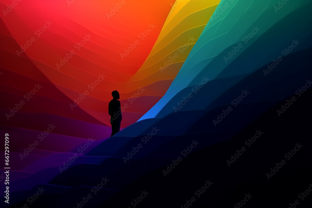 LGBT. Gay Pride. LGBTQ rainbow flag. Truth, minority support, equal ...