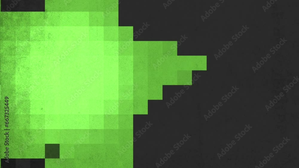 Vidéo Stock A pixelated, abstract image featuring a close up of a green ...