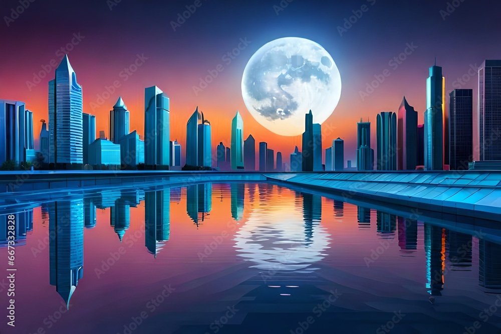abstract night wallpaper | the midnight moon wallpaper, in the style of ...