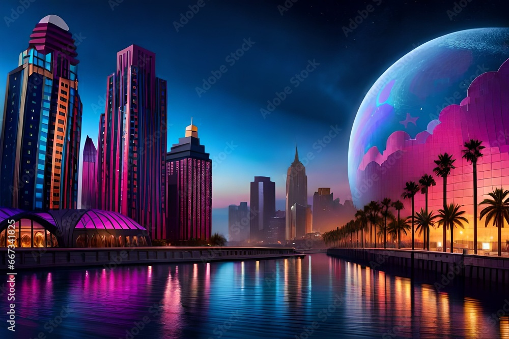 abstract night wallpaper | the midnight moon wallpaper, in the style of ...