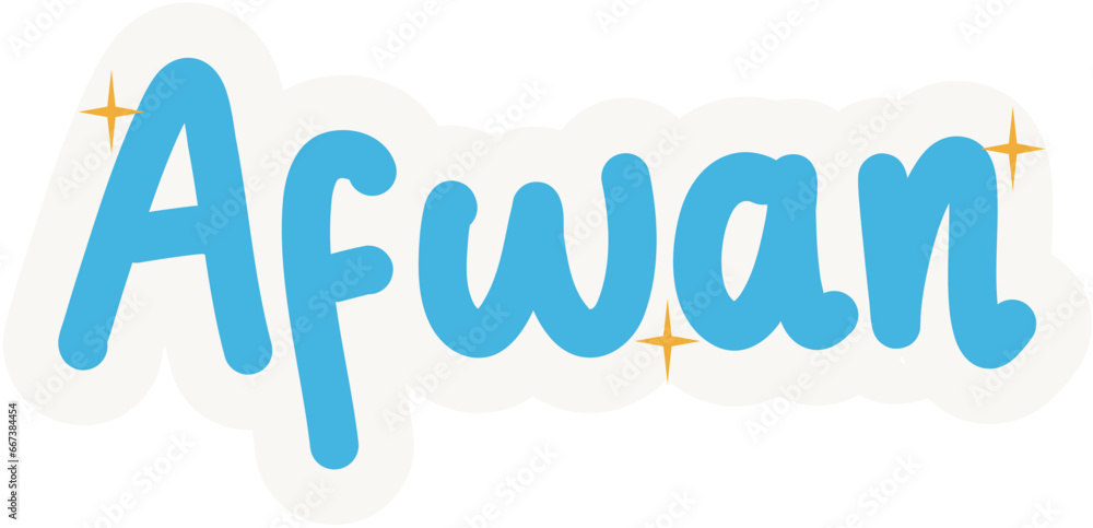 Afwan Sticker, Sticker for Muslims Stock Vector | Adobe Stock