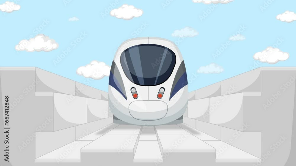 An explanation animation of how Maglev train works using electromagnets ...