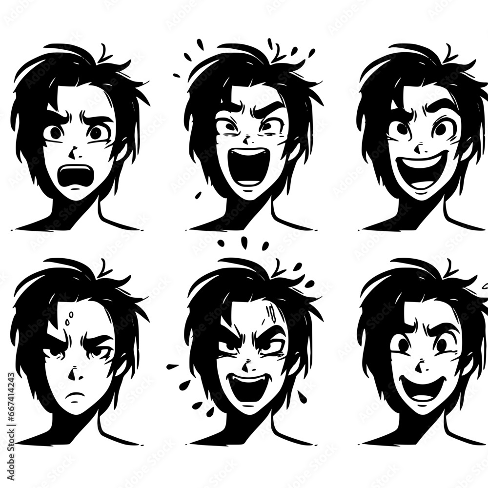 The Language of Faces: Expressive Emotions in One Face, Set of Editable ...