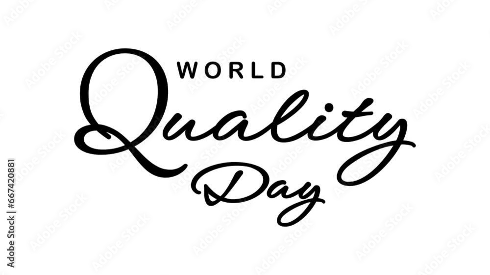 World Quality Day Text Animation. Great for Quality Day Celebrations ...