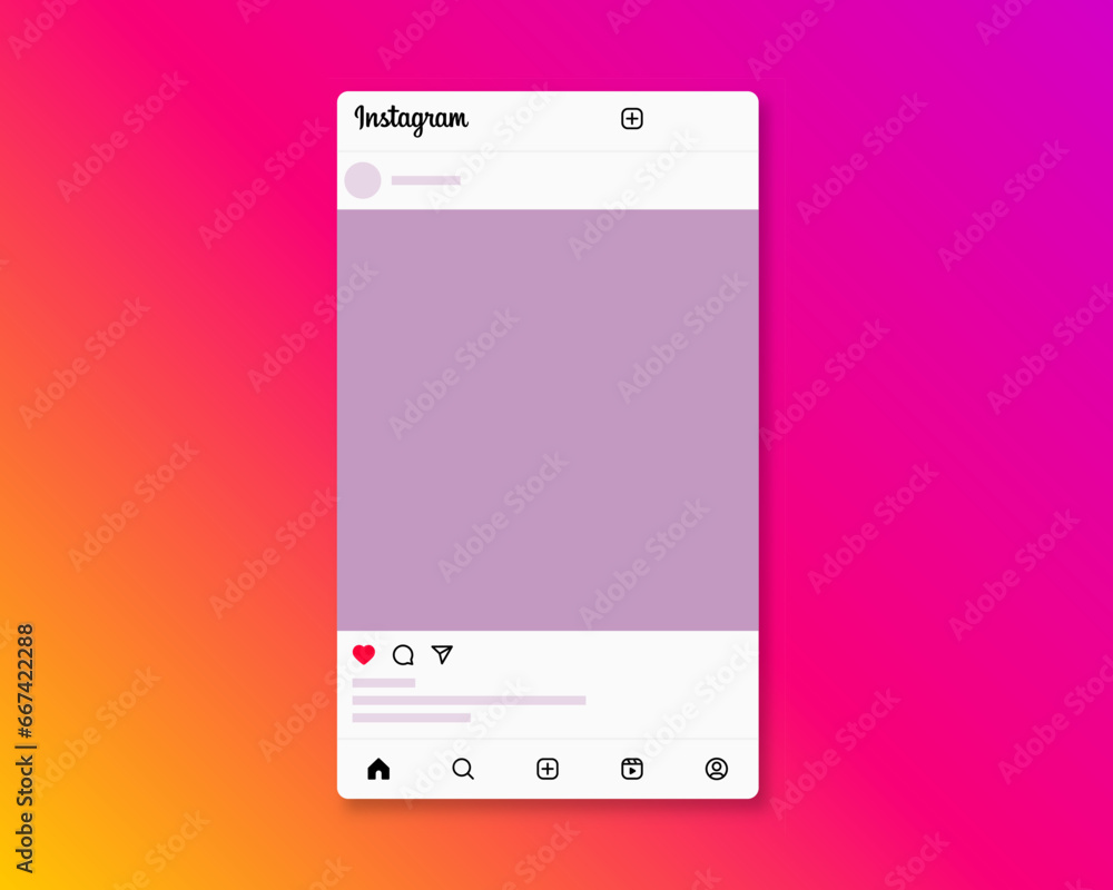 Vetor de instagram post frame mockup template. social media and social ...