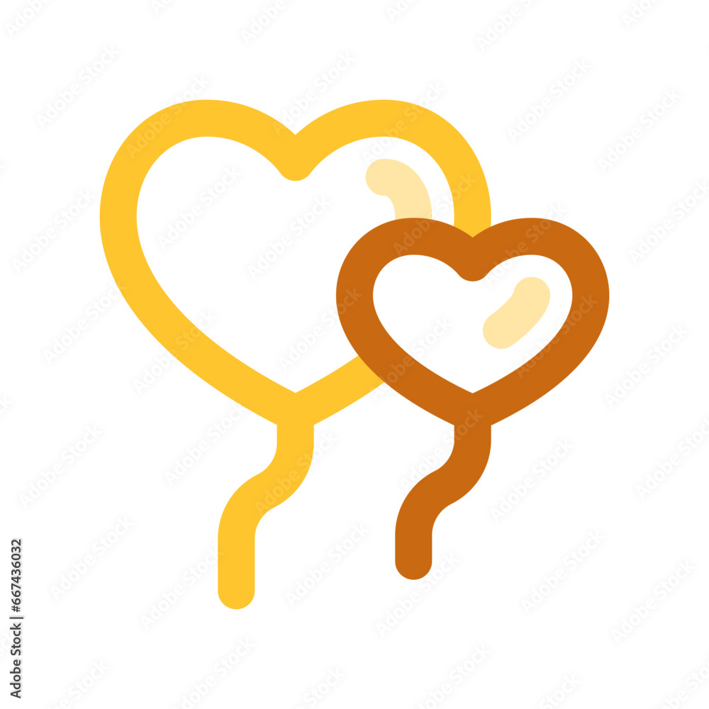 Editable hearts balloon vector icon. Wedding, valentine, love ...