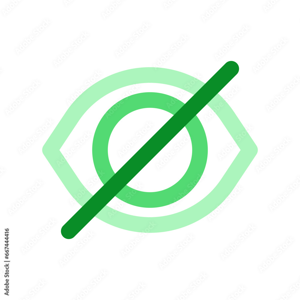 Editable vector hide password eye visual impairment icon. Part of a big ...
