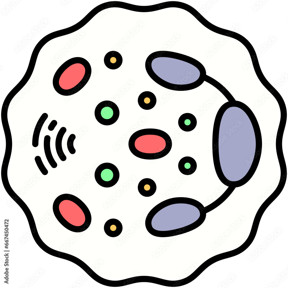 Neutrophil Icon. Myeloid Blood Cell Structure Symbol Stock Illustration ...
