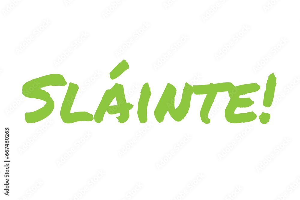 Digital png illustration of slainte text on transparent background ...