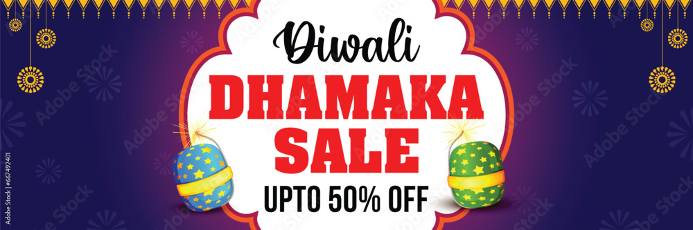 Diwali Dhamaka Offer Banner, Advertisement, Poster, Social Media Post ...