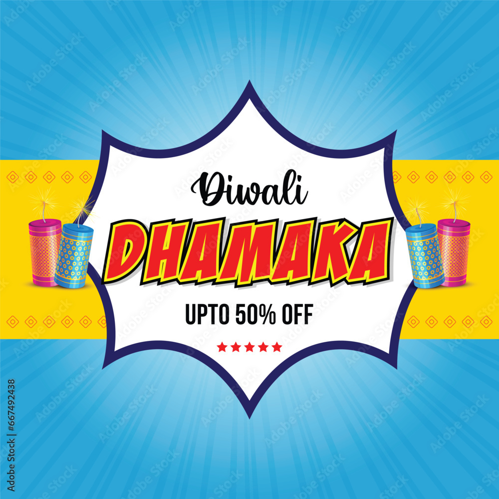 Diwali Dhamaka Banner, Advertisement, Poster, Web Banner, Diwali Vector ...