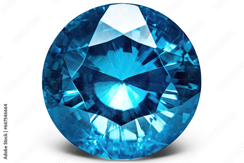 faceted blue sapphire, png file of isolated stone on transparent ...