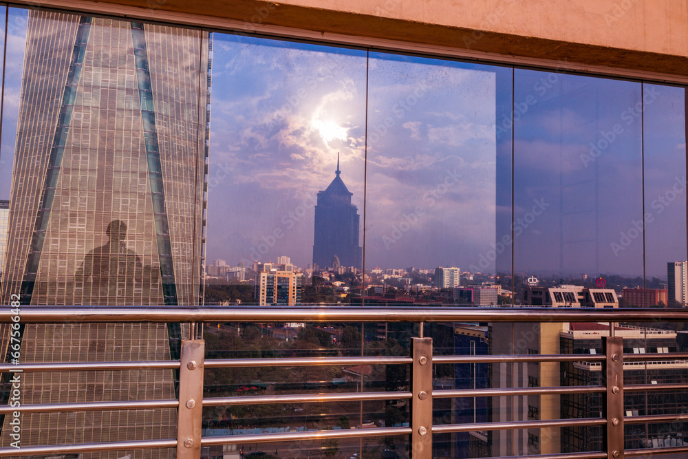 city skyscrapers upperhill city at sunset Nairobi City County Skyline ...
