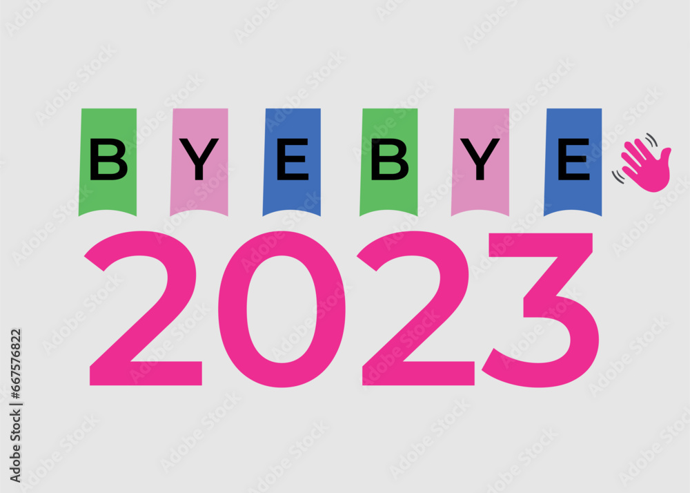 Good bye 2023 welcome 2024 and wish you all the best Stock Vector ...