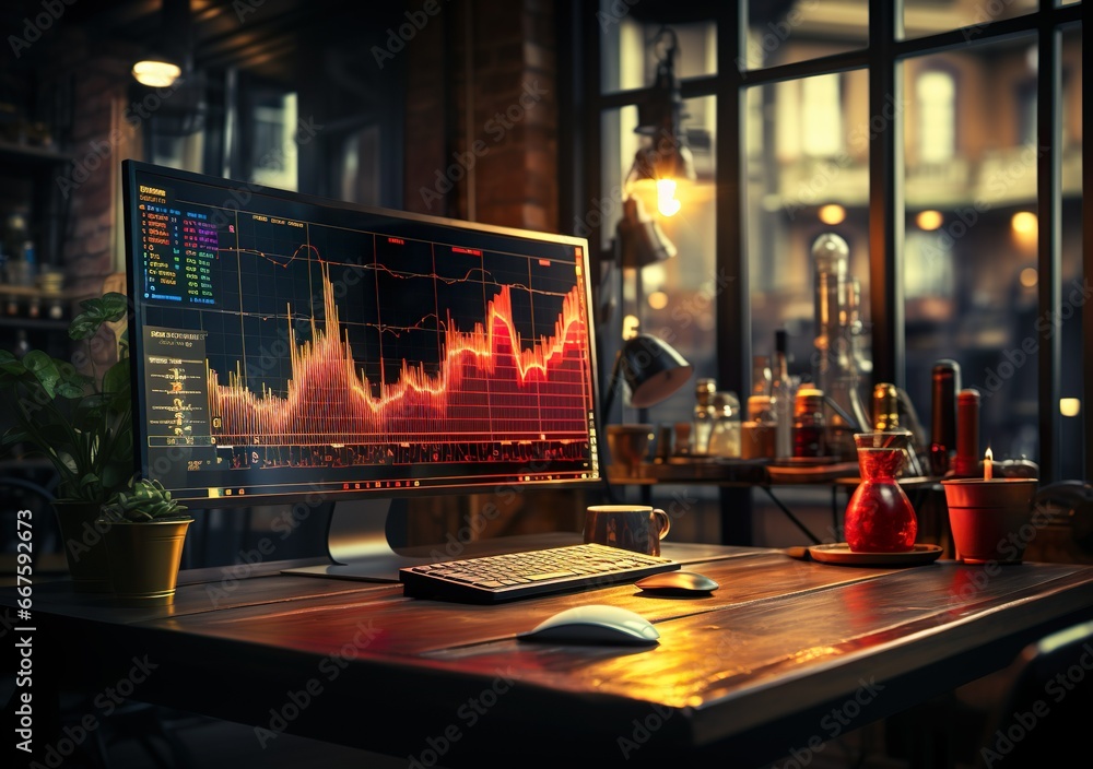 Stock market and trading, digital graph, 8k, cinematic lighting, Stock ...