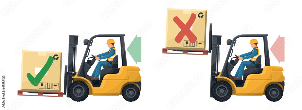 Do not drive with the forks raised or with a elevated load. Safety in ...