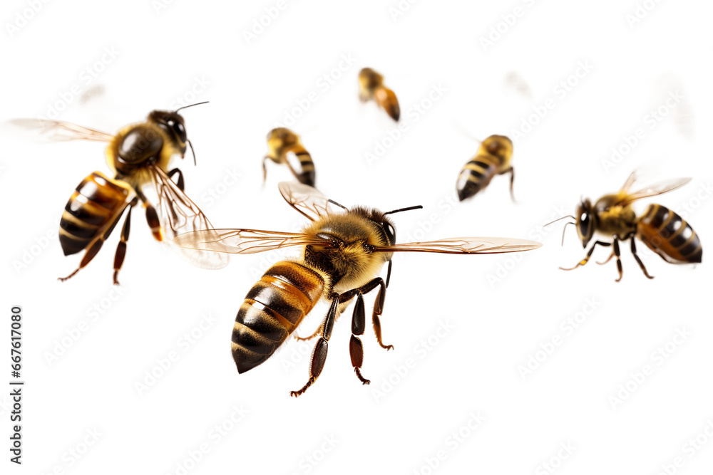 Swarm of Bees Isolated on transparent background, PNG Stock ...