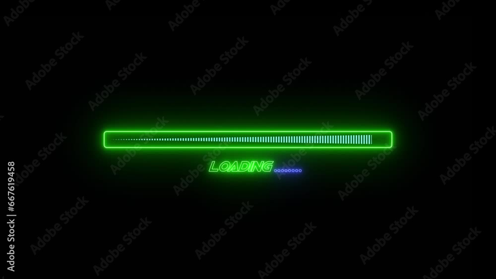 Simple Loading bar screen progress animation. Progress loading bar 0 ...