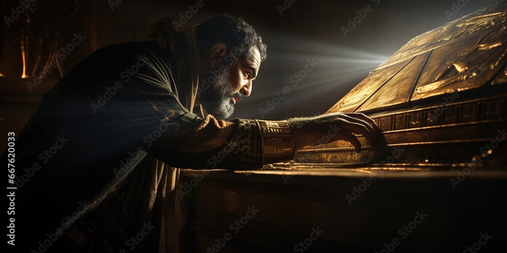 A historian carefully dusting off a long-forgotten pharaoh's ...