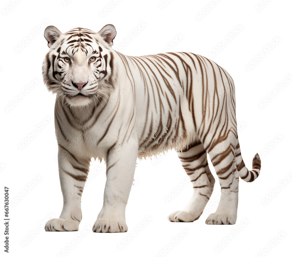white tiger isolated on white - transparent background PNG Stock Photo ...