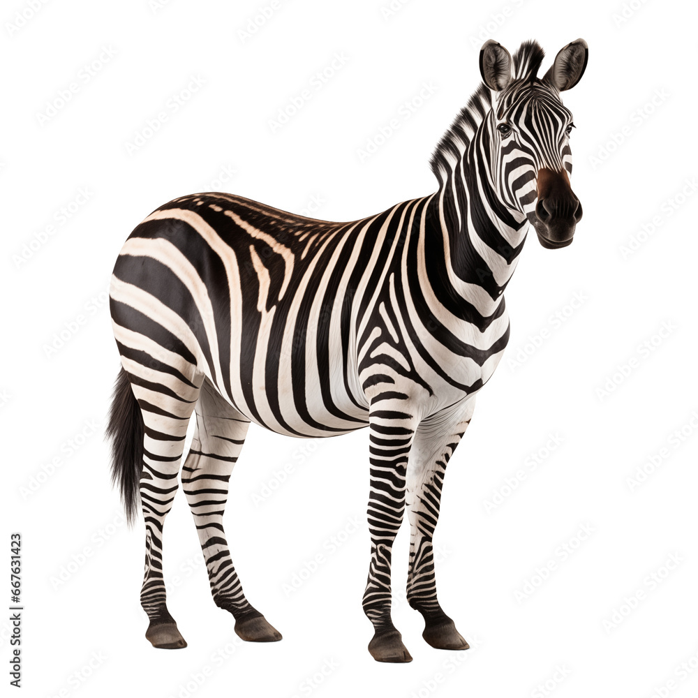 zebra isolated on white background - transparent background PNG Stock ...