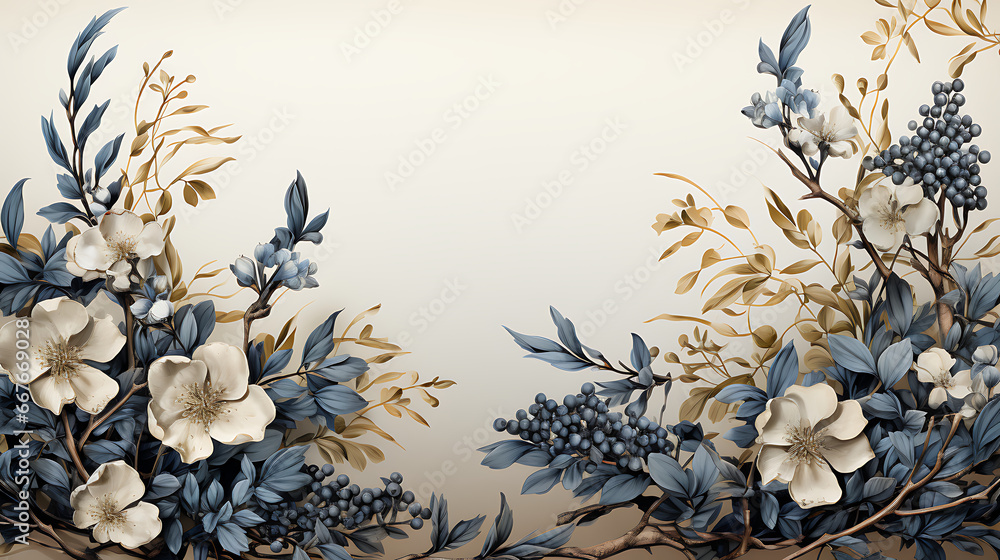 Ornament neo-classical border frame background with space for text ...