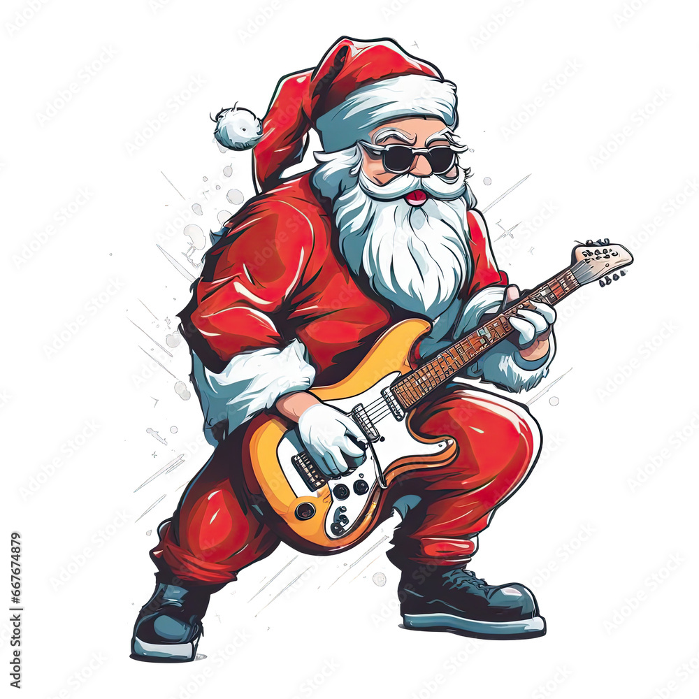 Guitarist Santa Clipart png santa claus clipart energic clipart ...