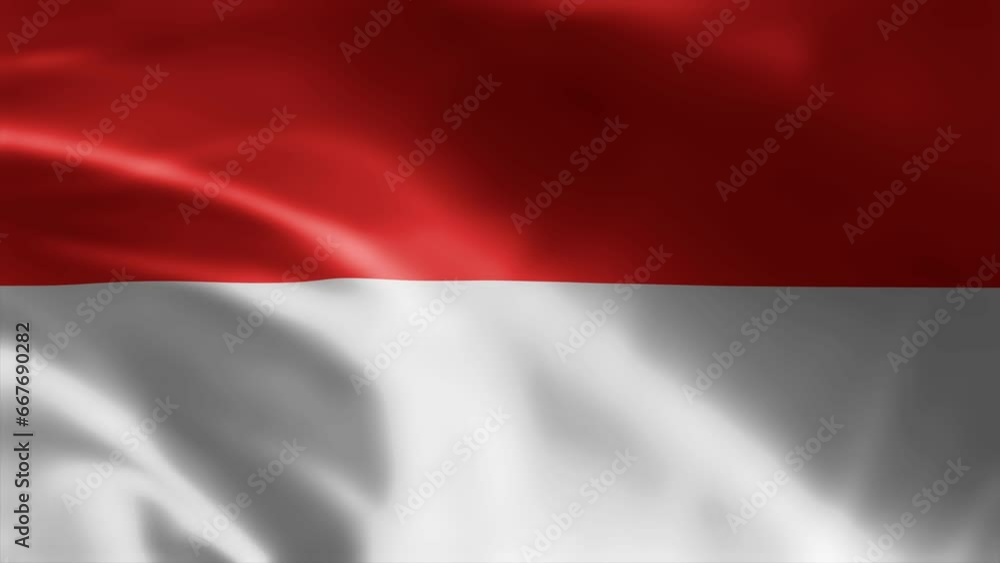 Indonesia flag is waving 3D animation. Indonesia flag waving in the ...