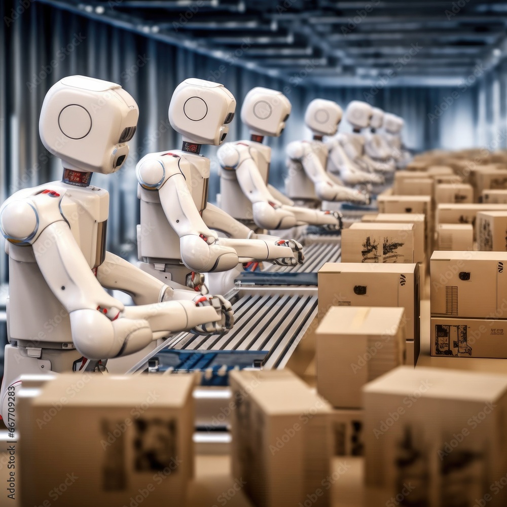 Robotic packing with producing and maintaining logistics systems on a ...