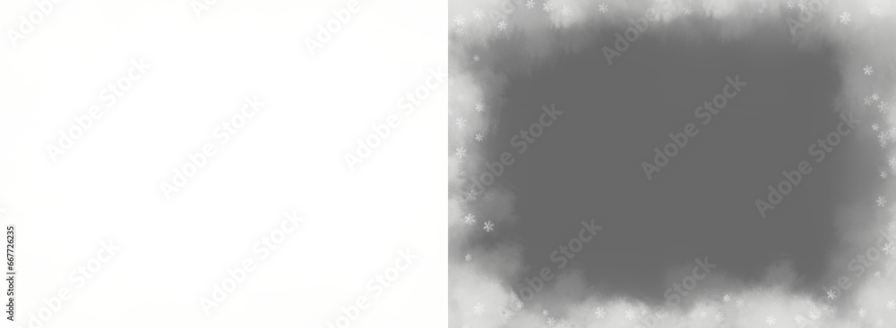 Frostwork, snow frost , frozen ice crystals frame on transparent ...