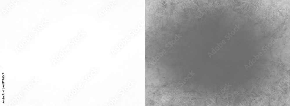 Frostwork, snow frost , frozen ice crystals frame on transparent ...