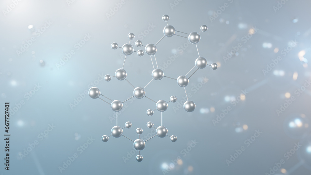 esketamine molecular structure, 3d model molecule, miscellaneous ...