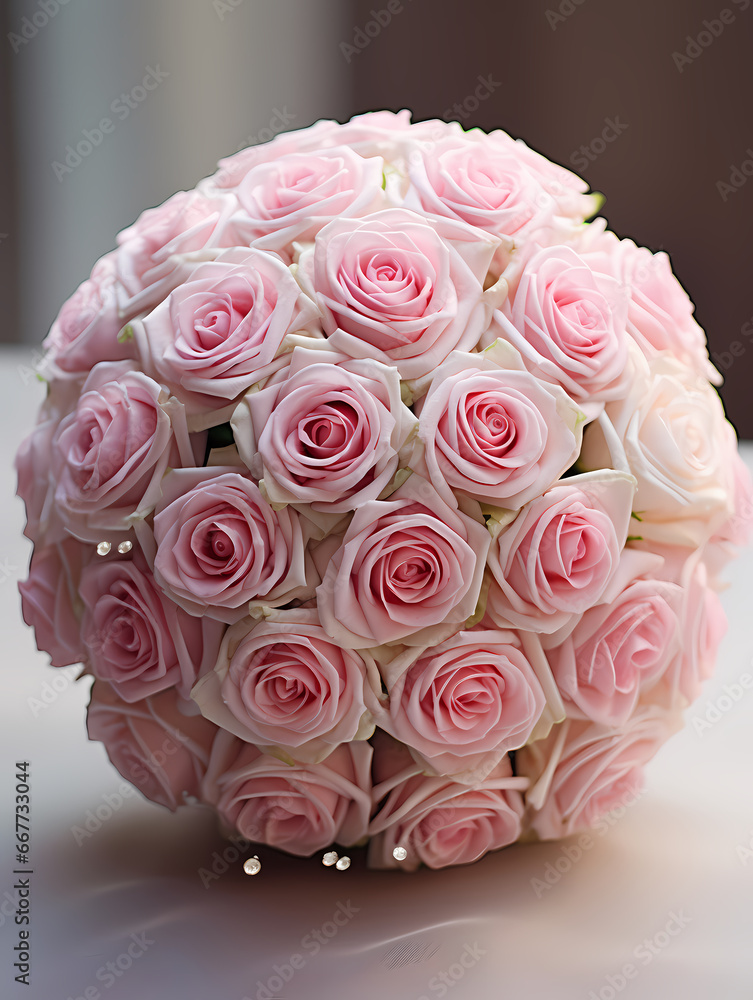 Pink rose ball background wallpaper poster PPT Stock Illustration ...