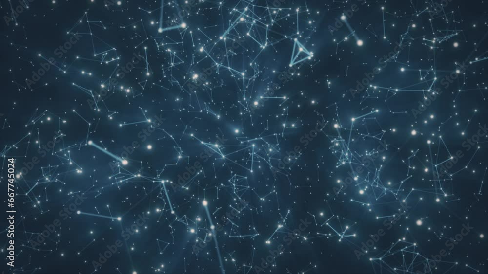 Video animation of stars in 4k. space scene bright stars, plexus ...