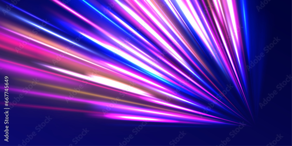 Abstract acceleration speed motion on night road. Illustration of high ...