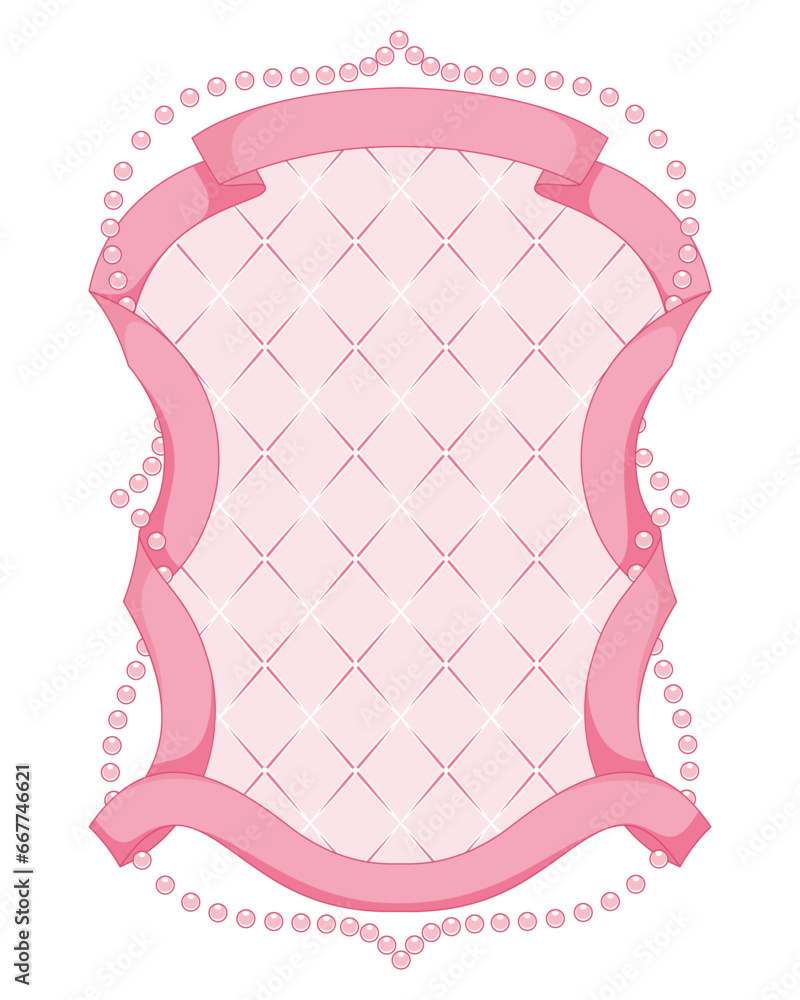 Pink frame for the princess cartoon vector illustration Stock Vector ...