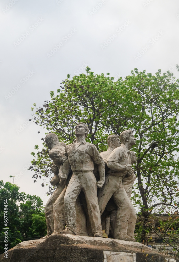 Anti Terrorism Raju Memorial Sculpture located in University of Dhaka ...