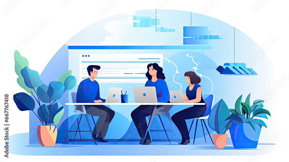 A banner image for a virtual collaboration platform. Depicts ...