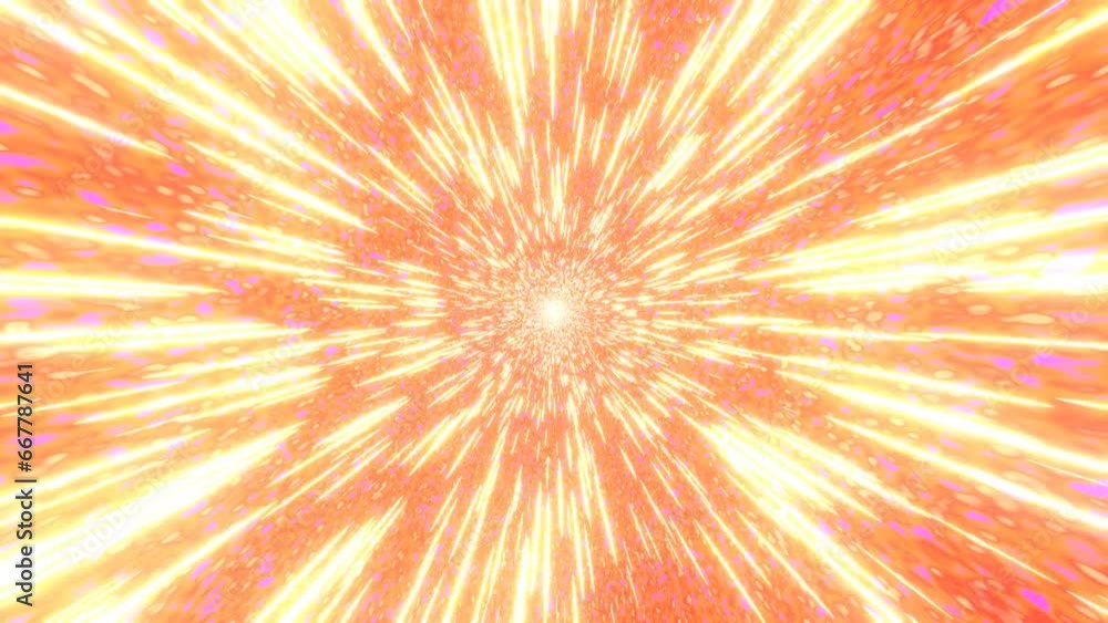 Seamless looping animation of flying through in to the sci-fi warp ...