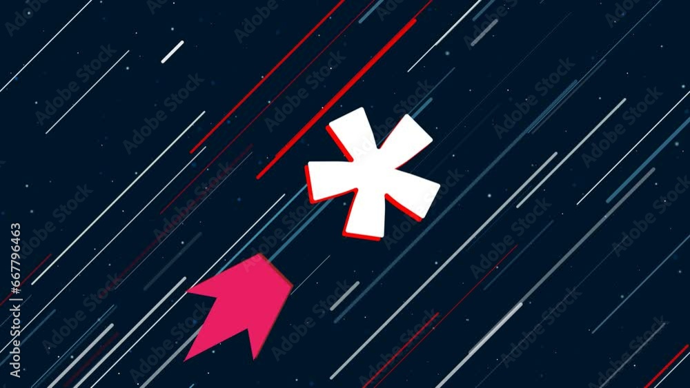 Multiply symbol flies through the universe on a jet propulsion. The ...