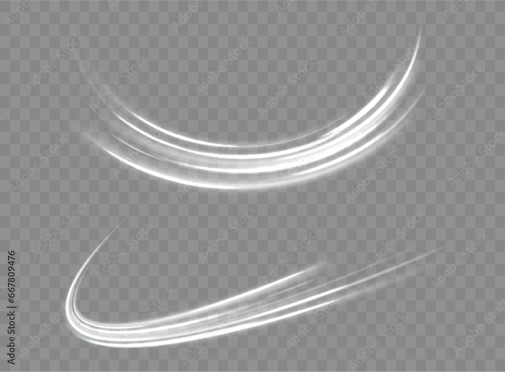 Light white Twirl. Curve light effect of white line. Luminous white ...
