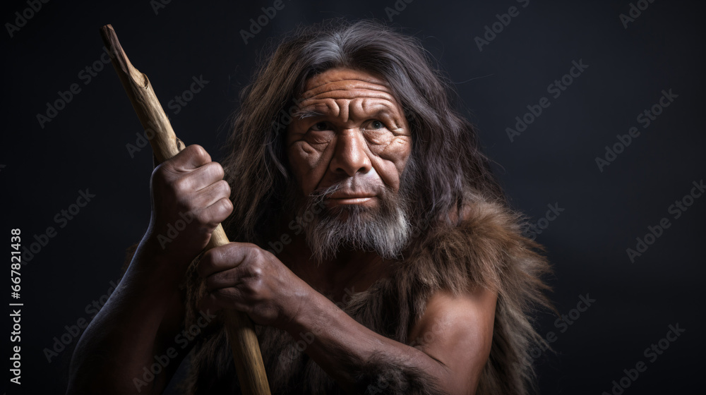Neanderthal armed with lance, their part in Homo Sapiens Anthropology ...