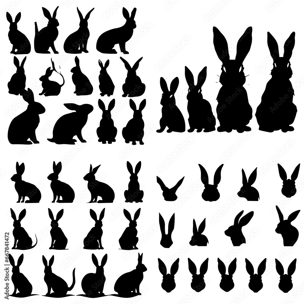 rabbit silhouette, rabbit svg, rabbit png, squirrel svg, silhouette ...