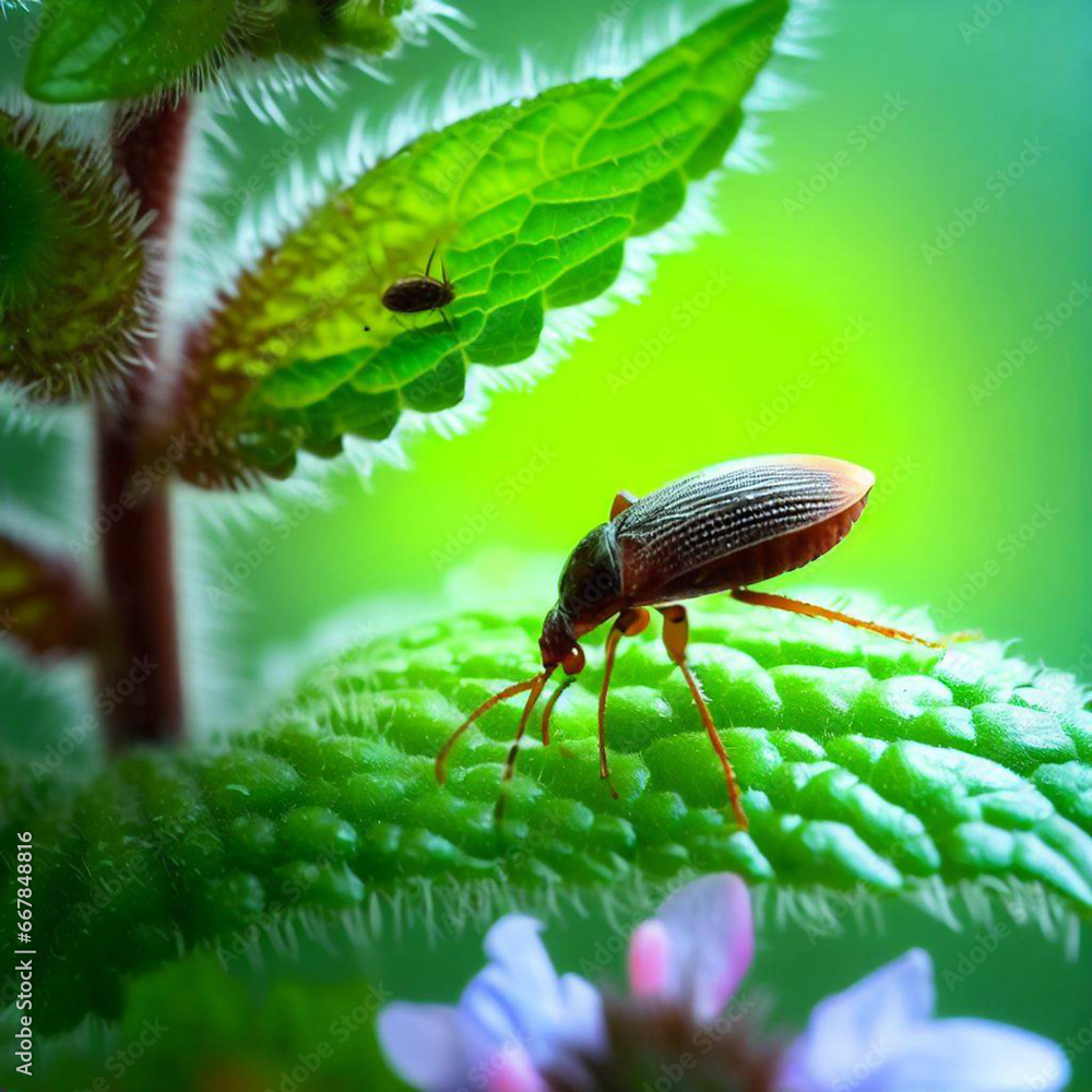 insecto, escarabajo, macro, bicho, naturaleza, verde, animal, hojas ...