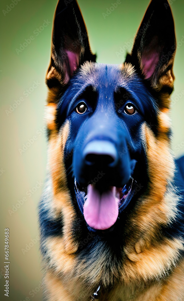 German shepherd dog - Created with Generative AI Technology Stock ...