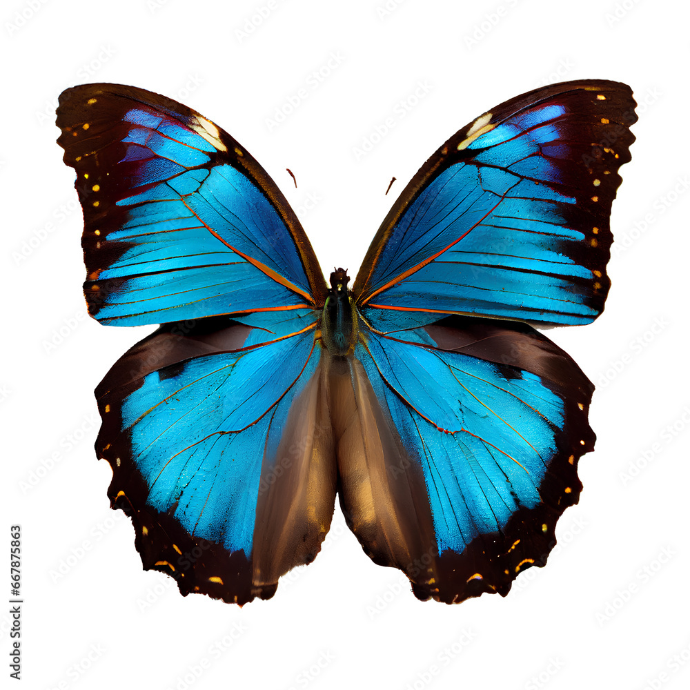 Beautiful rare blue butterfly on transparent background PNG Stock ...