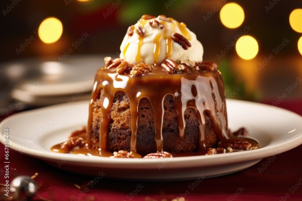 This enchanting Christmas pudding offers a delightful surprise at its ...