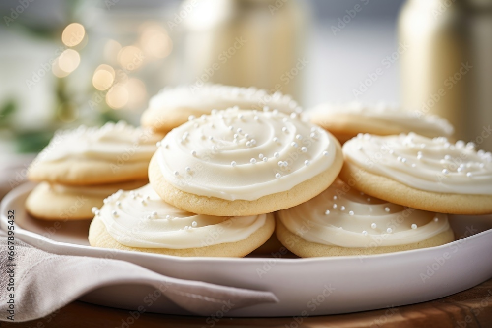 Simple yet irresistible, these frosted sugar cookies are enveloped in a ...